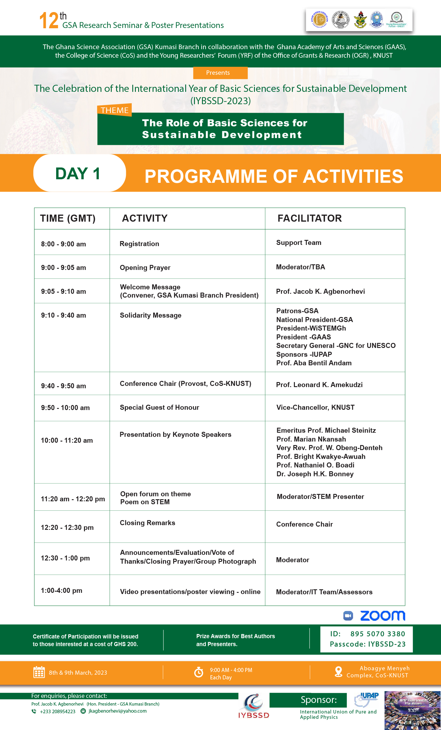 Celebration of the International Year of Basic Sciences for Sustainable ...